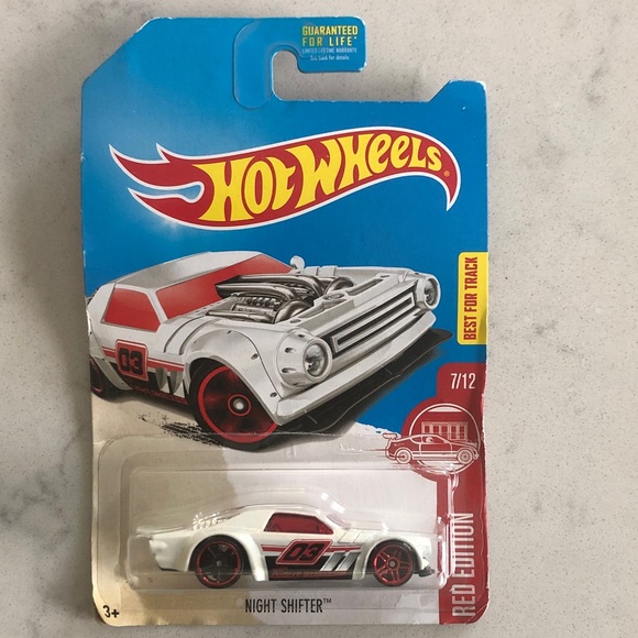 Mattel | Toys | Mattel Hot Wheels Night Shifter White And Red Toy Car ...